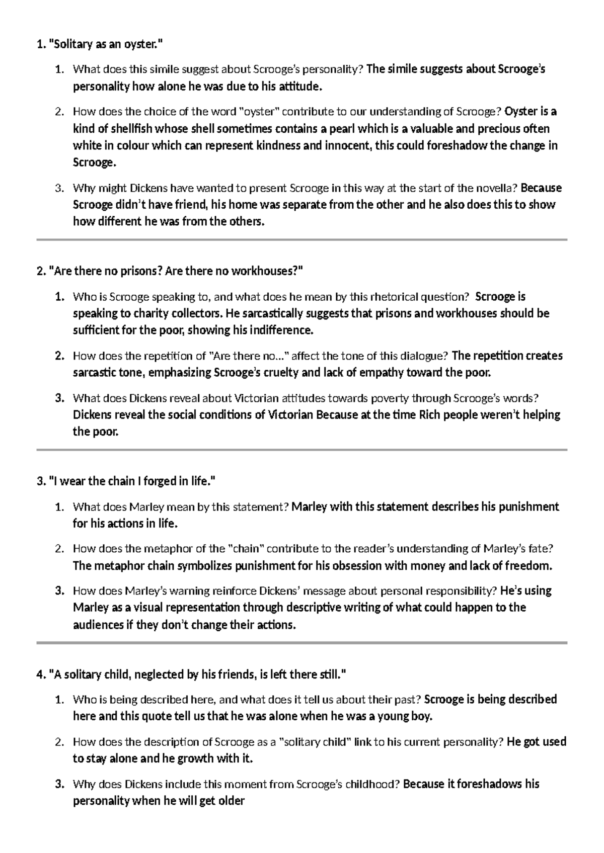 ACC Revision Questions: 10 Key Quotes Analysis - Studocu