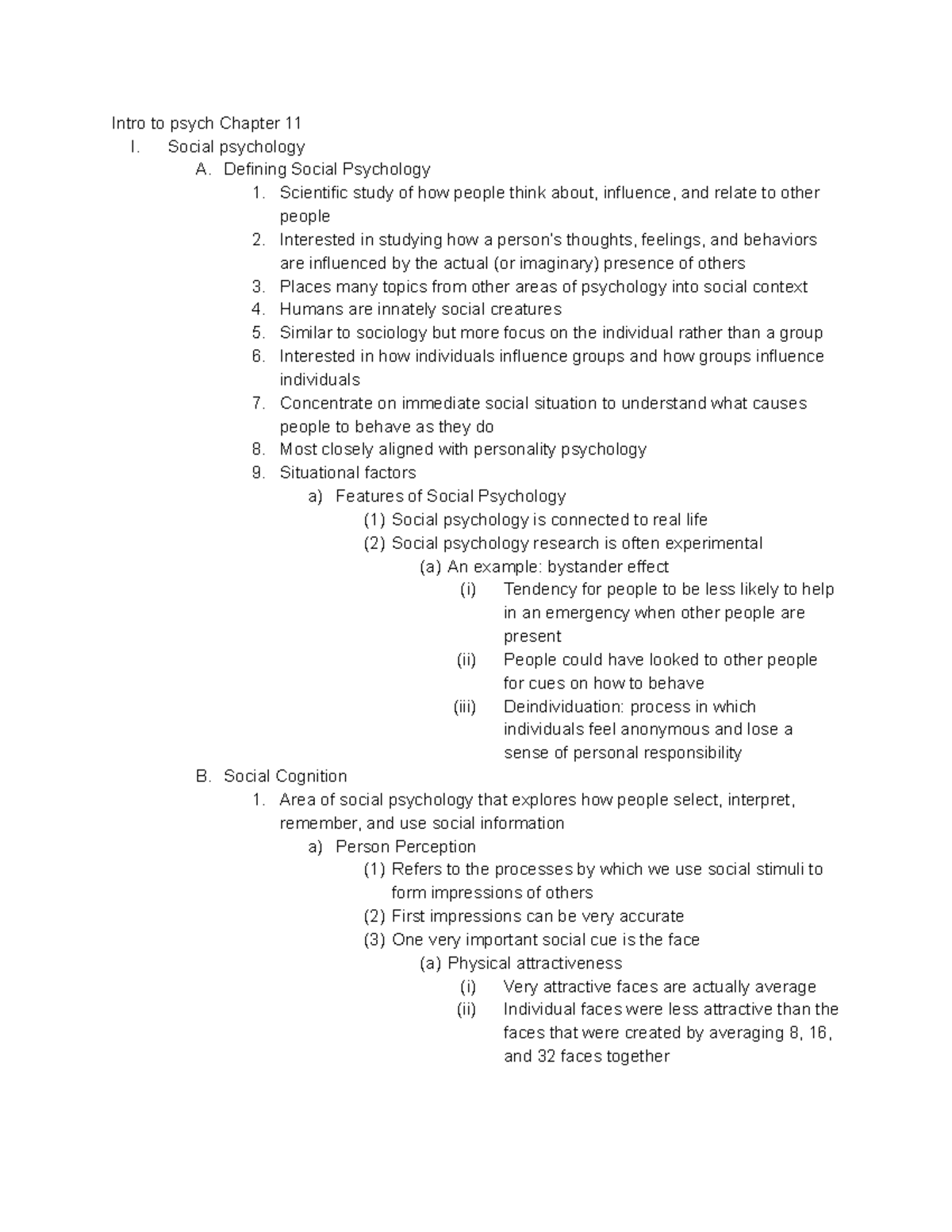 Intro to psych Chapter 11 Social psychology - Intro to psych Chapter 11 ...
