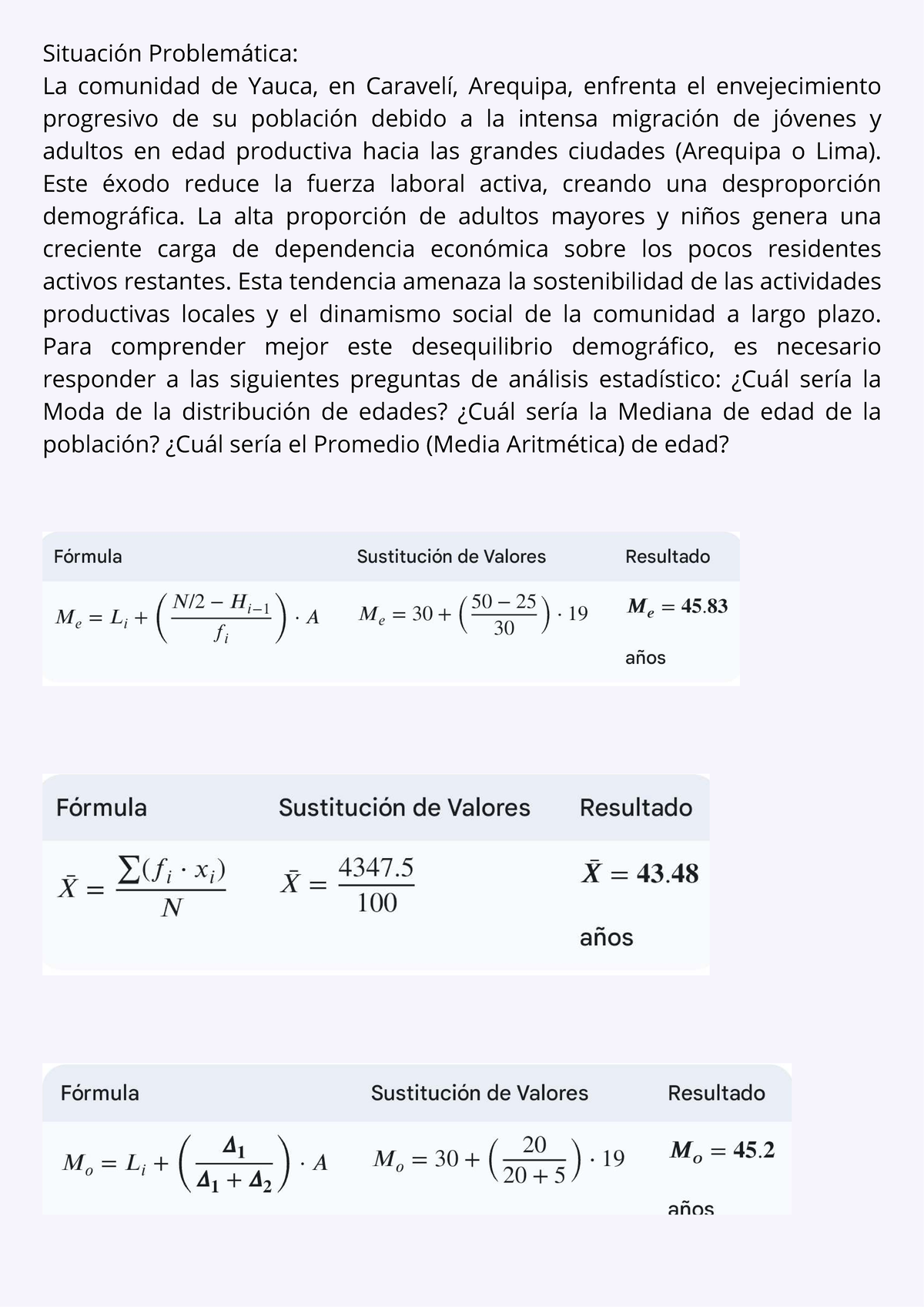 Análisis Demográfico y Probabilidades en Yauca: Estudio 3B - Studocu