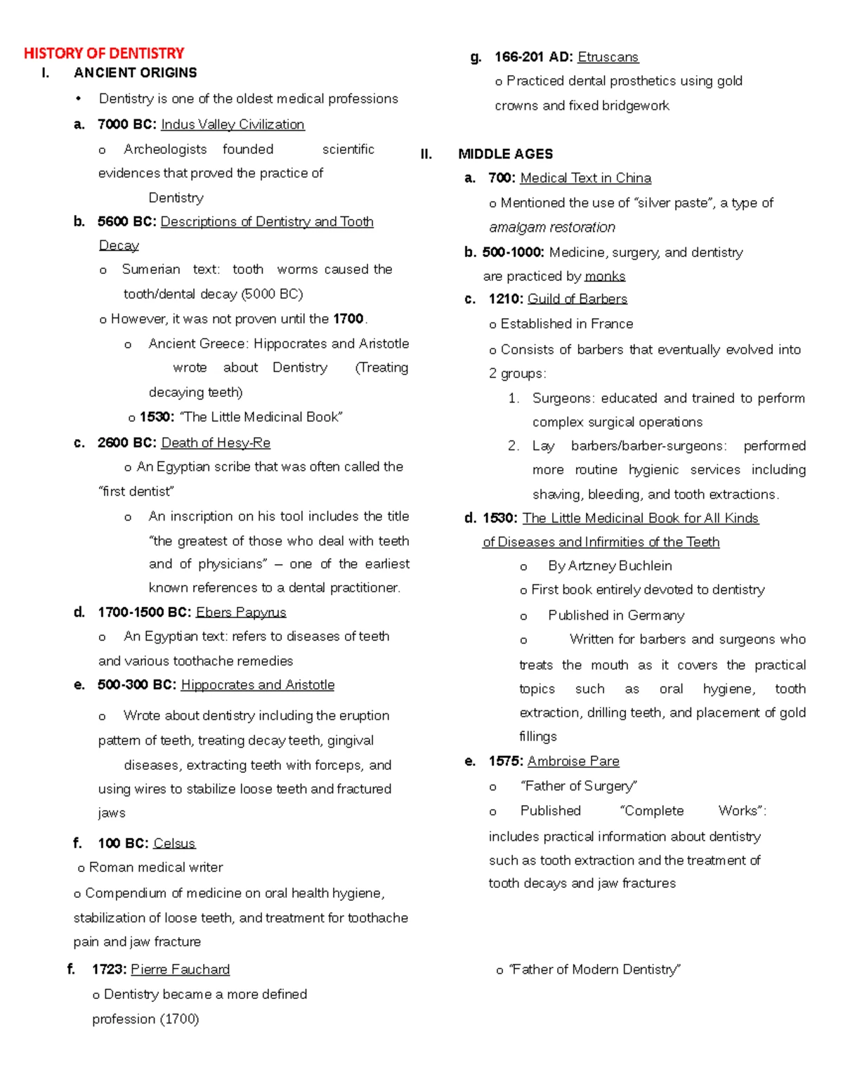 Perspective Dentistry Lesson 2: Overview of CEU Dentistry Curriculum ...