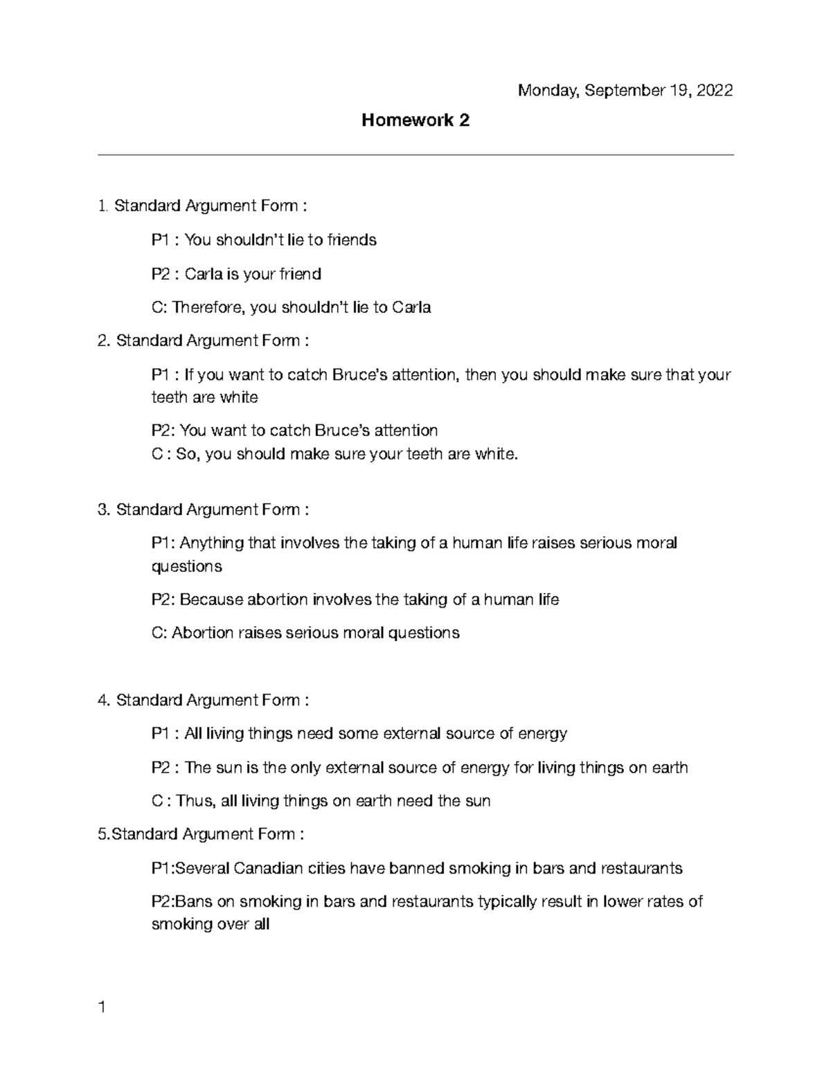 Homework 2 - MODR - Monday, September 19, 2022 Homework 2 Standard ...