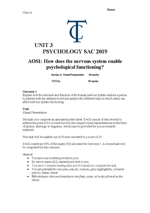 Year 12 Psychology End of Year Holiday Homework - Year 12 Psychology ...