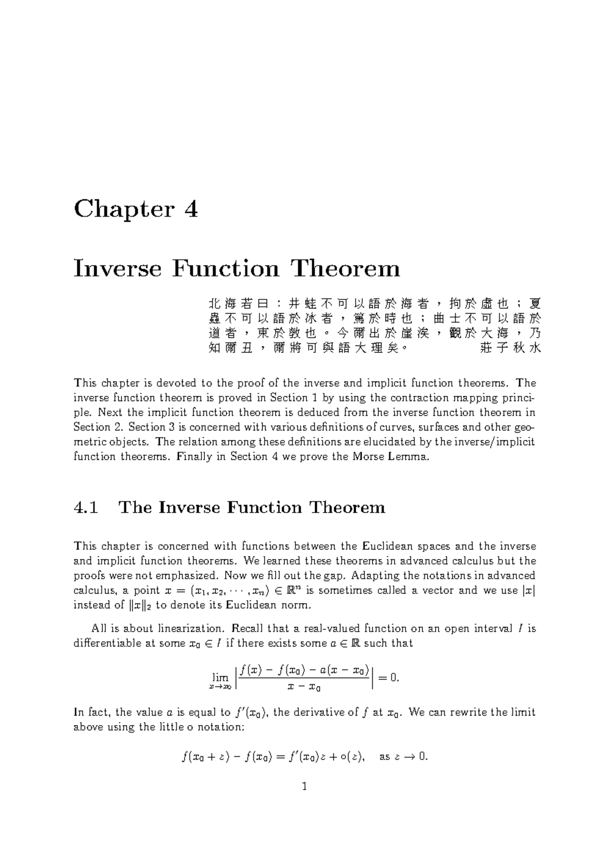 Chapter 4: Inverse Function Theorem – Detailed Proofs and Examples ...
