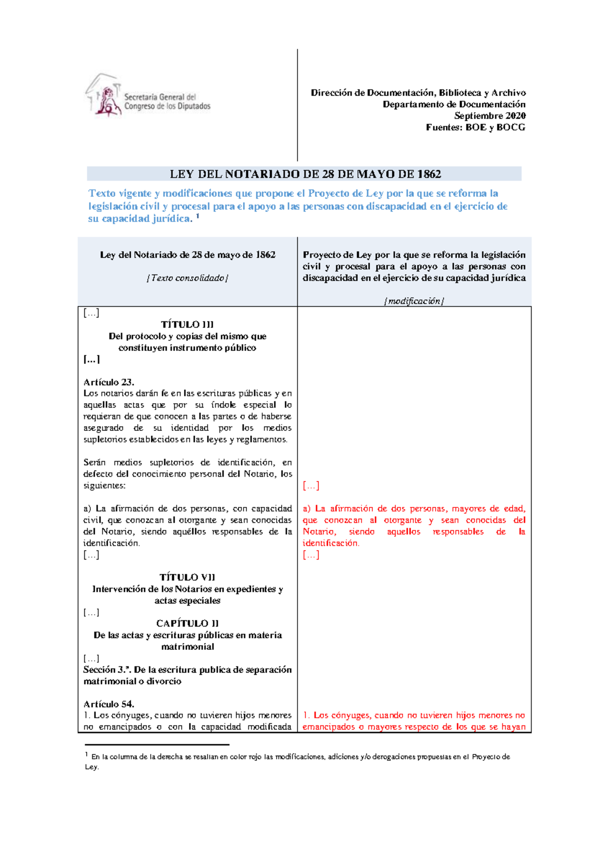 Ley Notarial de 1862 y Proyecto de Reforma Civil y Procesal - Studocu