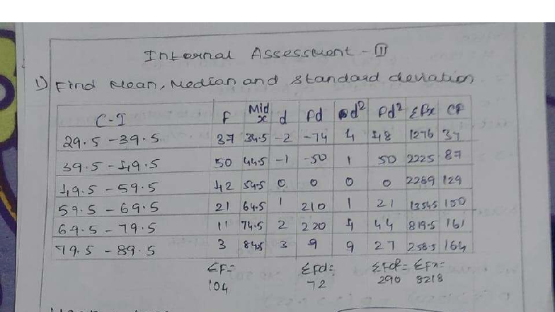 Statistics Assignment - 3: Mean, Median, and Standard Deviation ...
