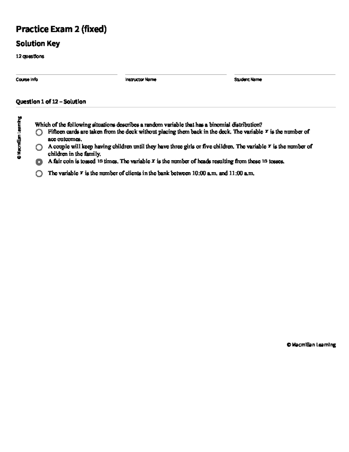 Practice Exam 2 Solution Key - ! - Studocu