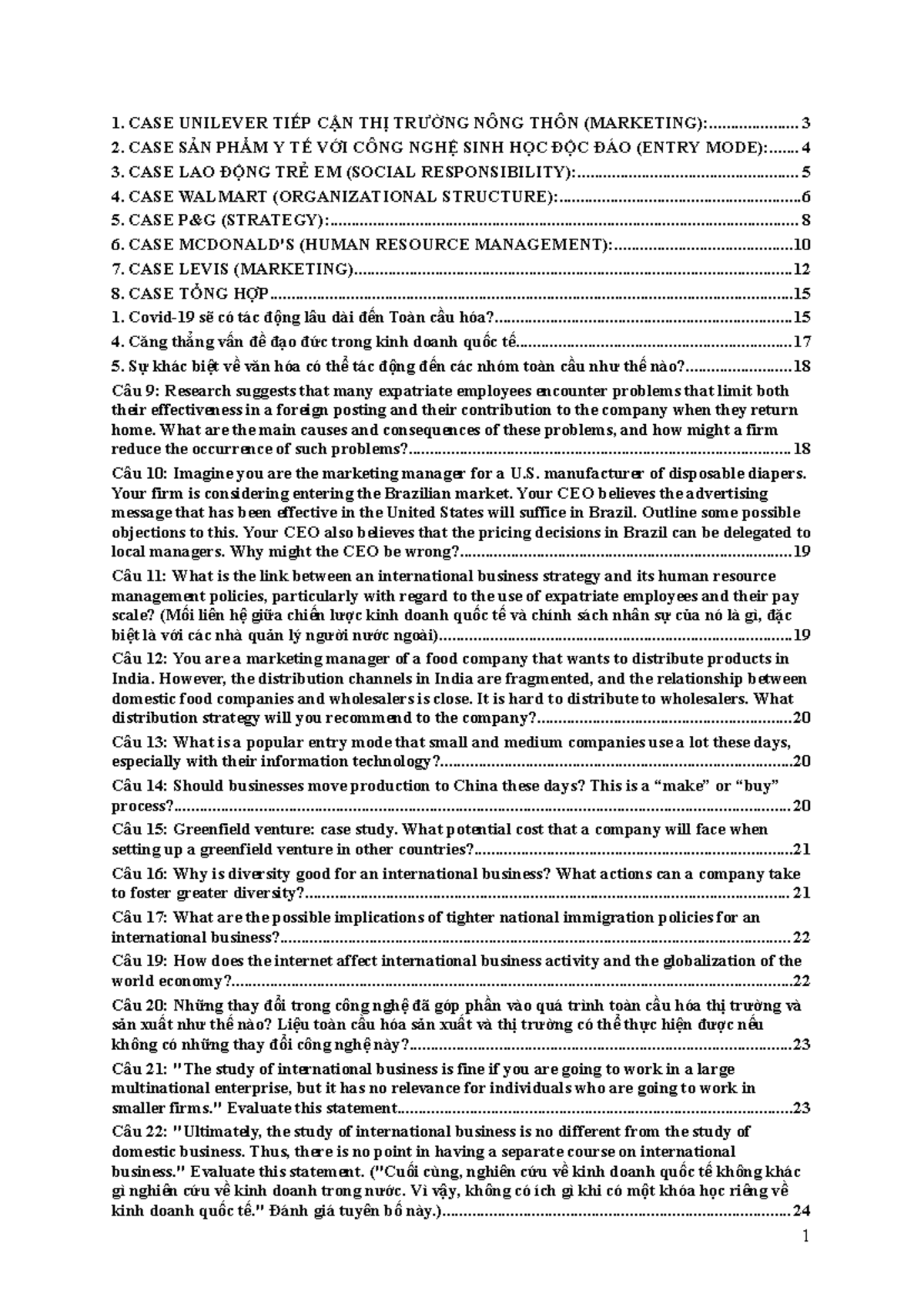 [KDQT] - Case Studies on International Business Strategies and Practices - Studocu