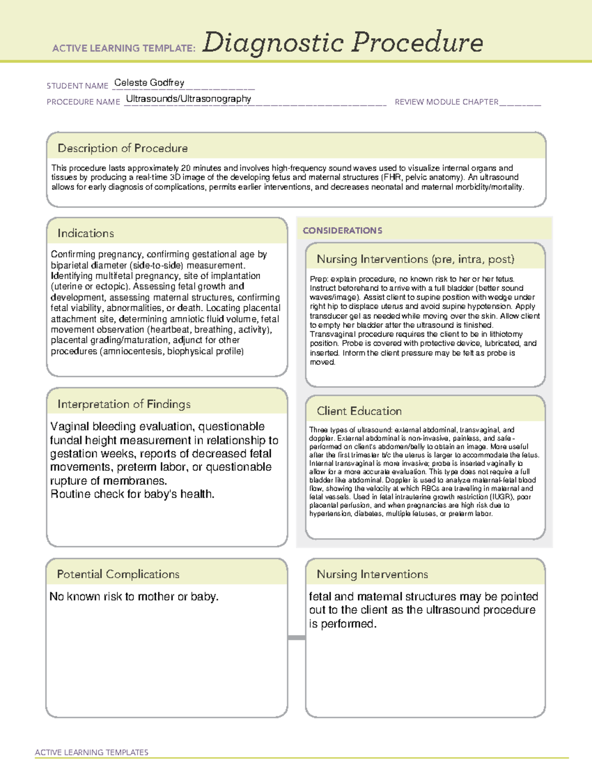 Ultrasounds - Remediation for Maternal Newborn ATI exam. - ACTIVE ...
