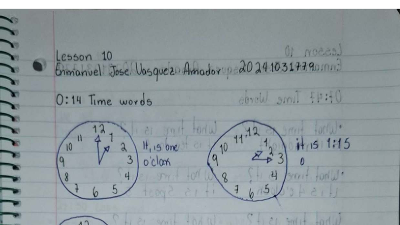 Lesson 10: Time Expressions and Daily Routines - Vásquez 202410317790 ...