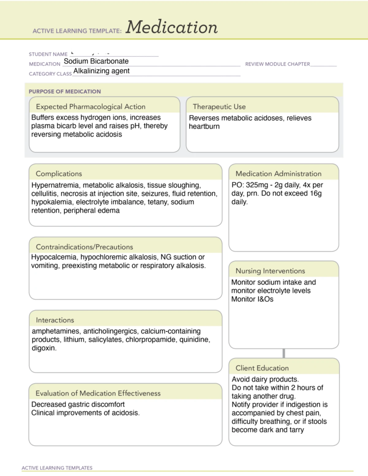 ATI medication Docusate sodium - ACTIVE LEARNING TEMPLATES THERAPEUTIC ...