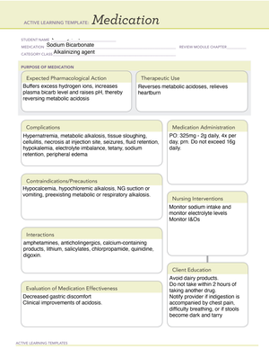 Medication Template - Donepezil - ACTIVE LEARNING TEMPLATES Medication ...