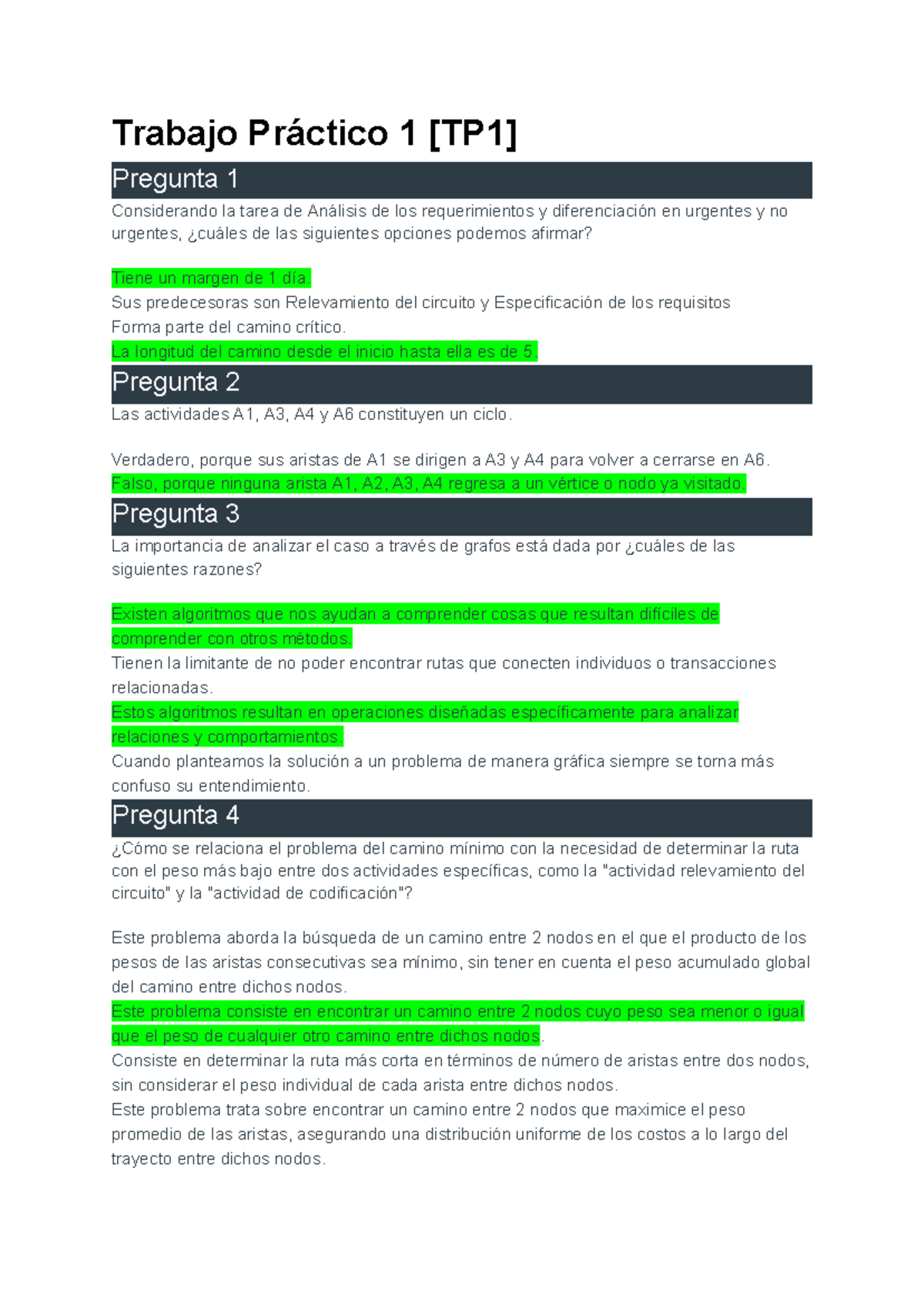 Algoritmos y Estructura de Datos 2- TP1: Análisis de Caminos Críticos ...
