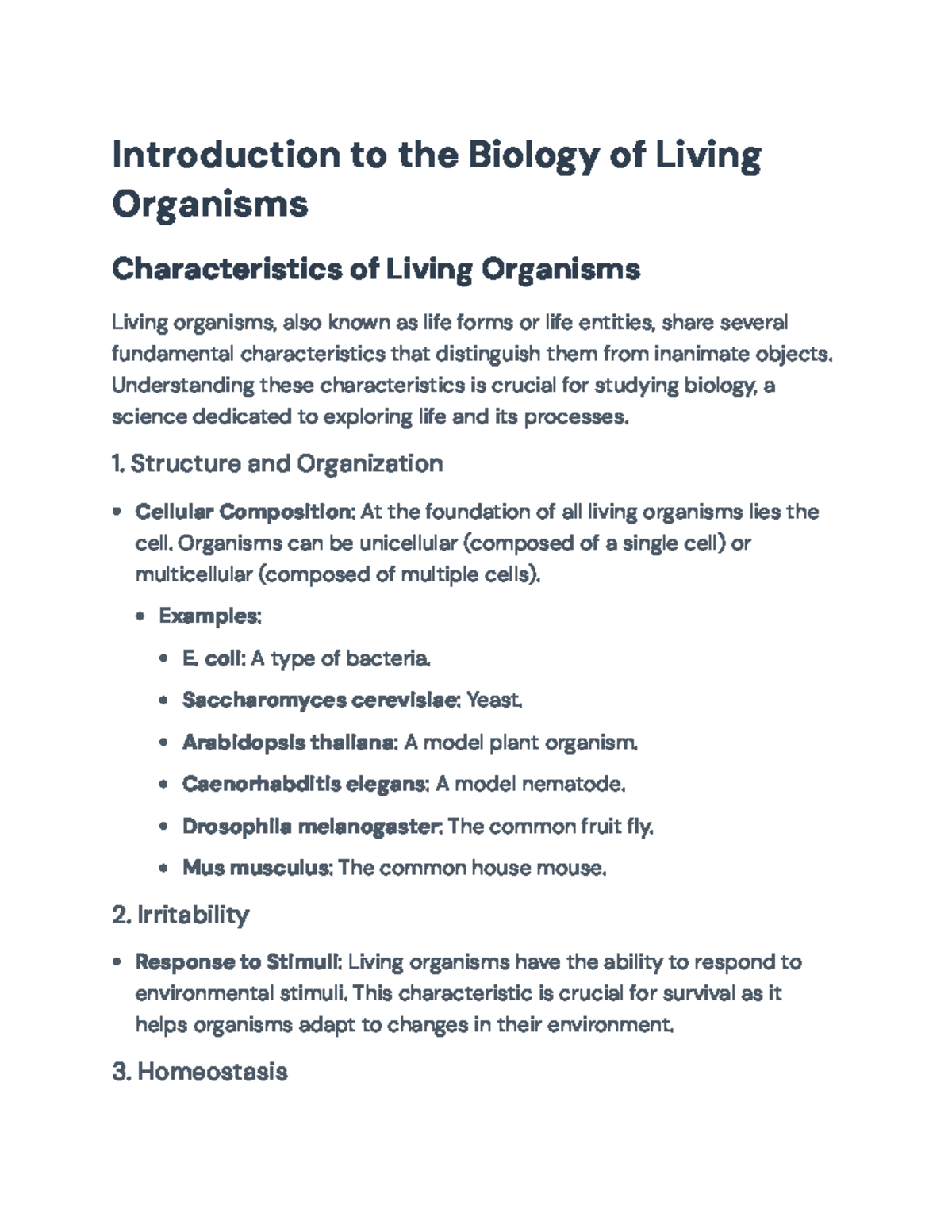 Biology 101: Essential Characteristics and Levels of Living Organisms ...