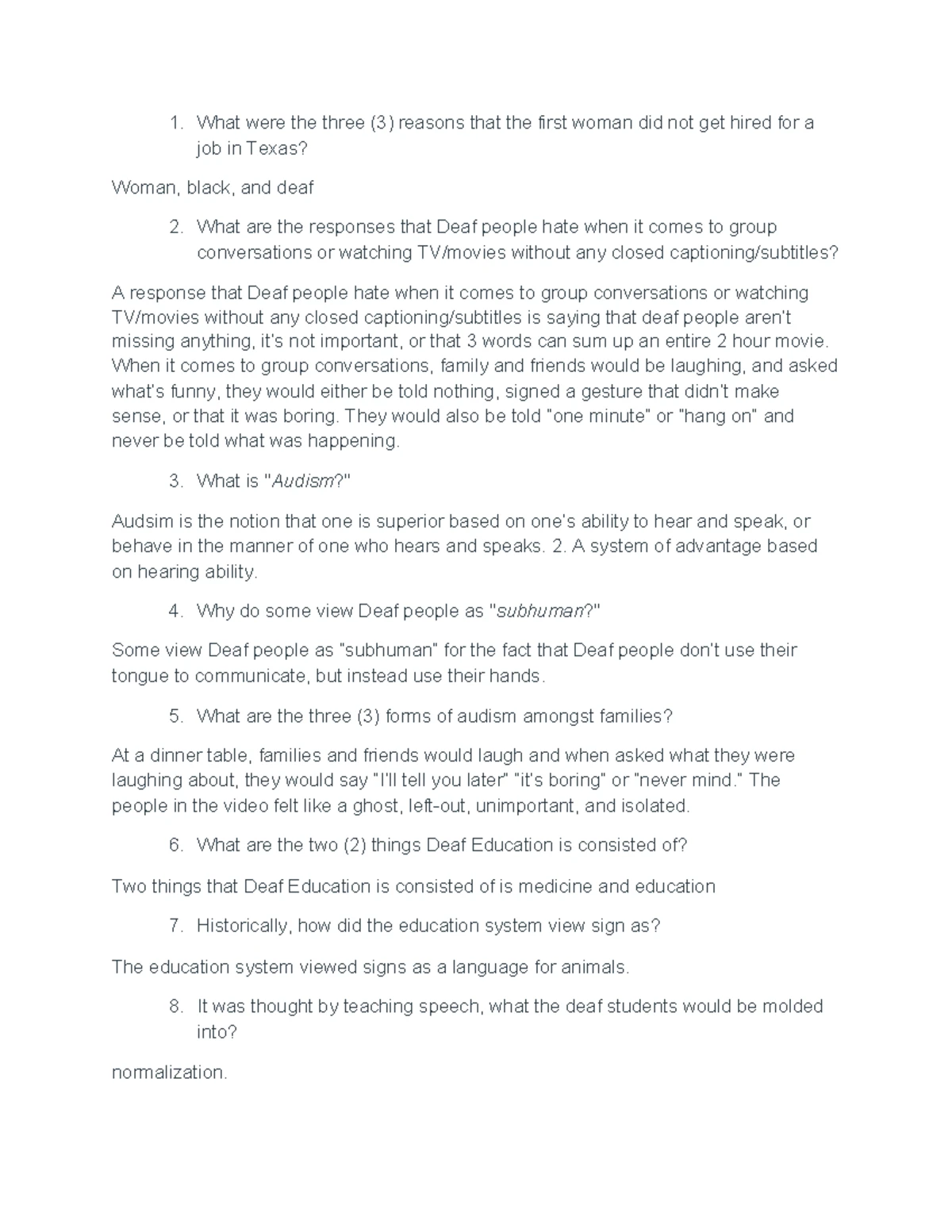 The Gum Story - ASL - This assignment was for my ASL 1 class. For this ...