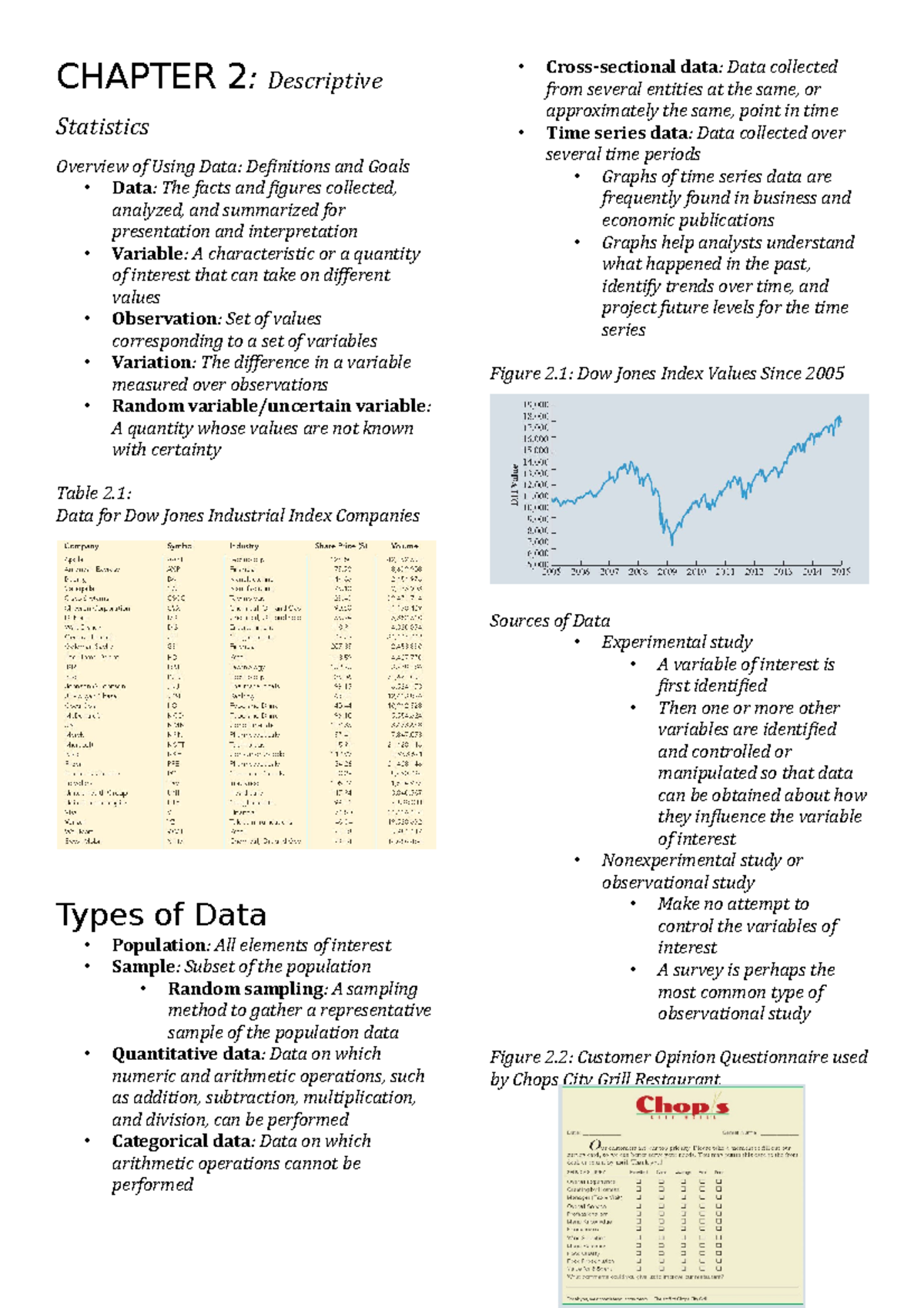 Chapter 2- Descriptive Statistics and Types of Data - CHAPTER 2 ...