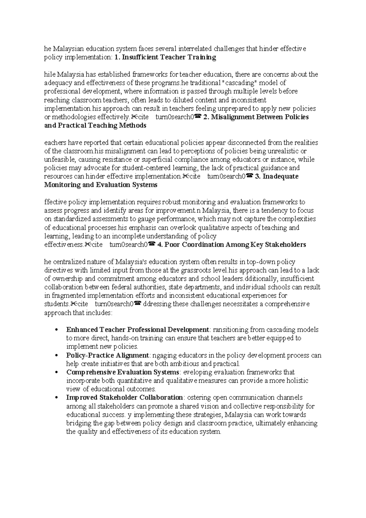 Insufficient Teacher Training 4 - he Malaysian education system faces ...
