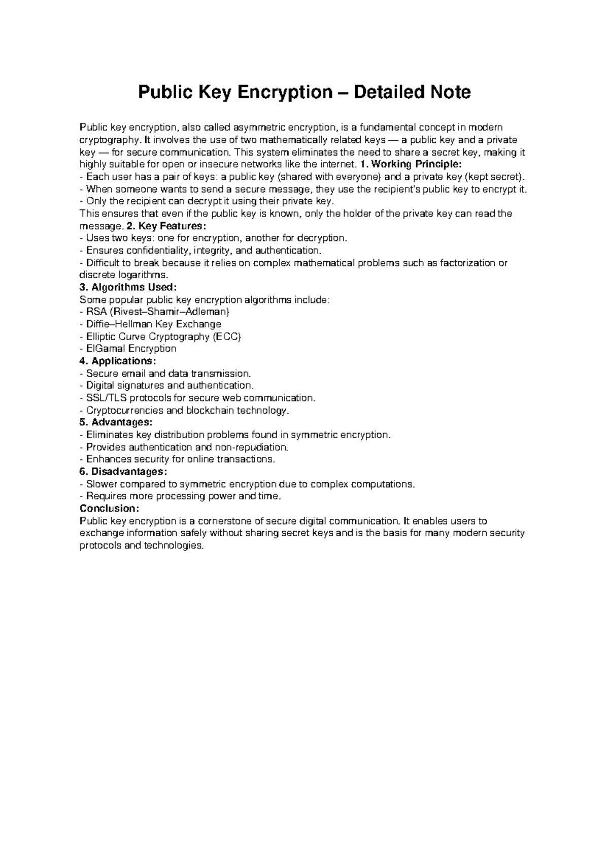 Public Key Encryption Overview: Key Concepts & Applications - Studocu