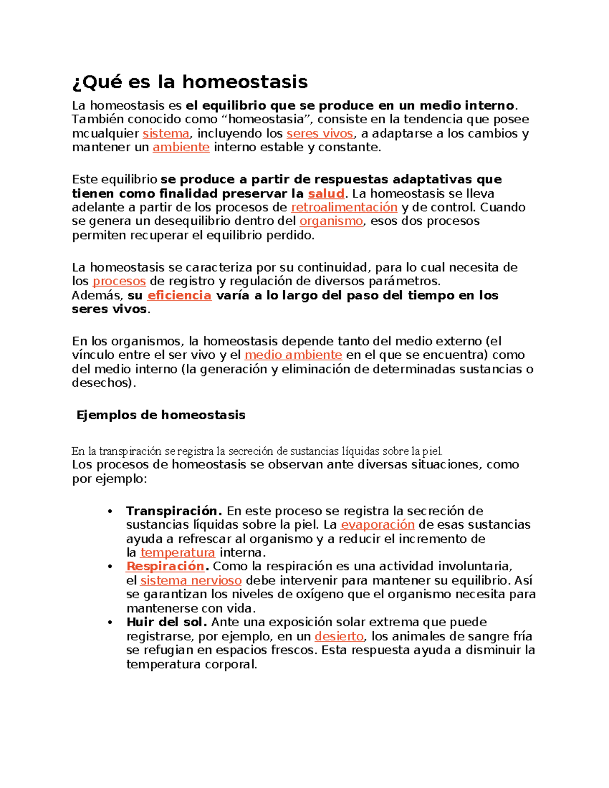 Qué es la homeostasis - estudios - ¿Qué es la homeostasis La ...