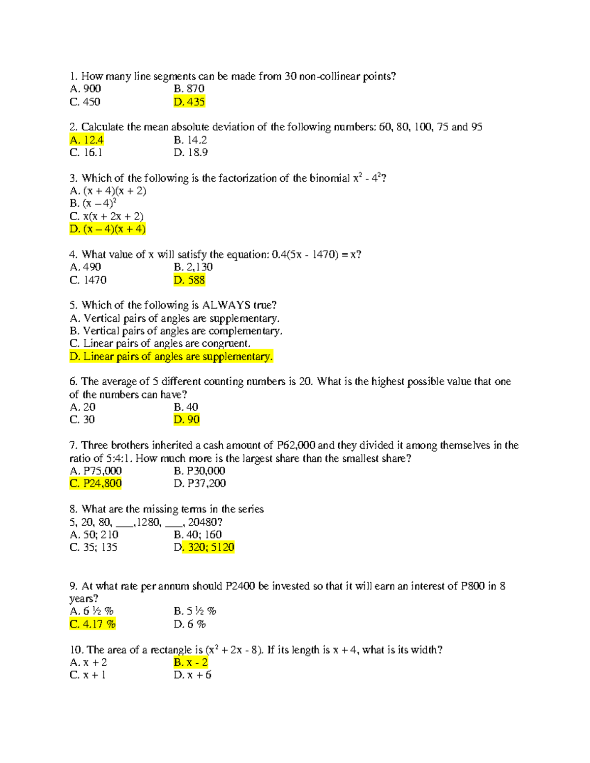 LET-GEN-ED-Quiz Questions on Multiple Topics (1-50) - Studocu
