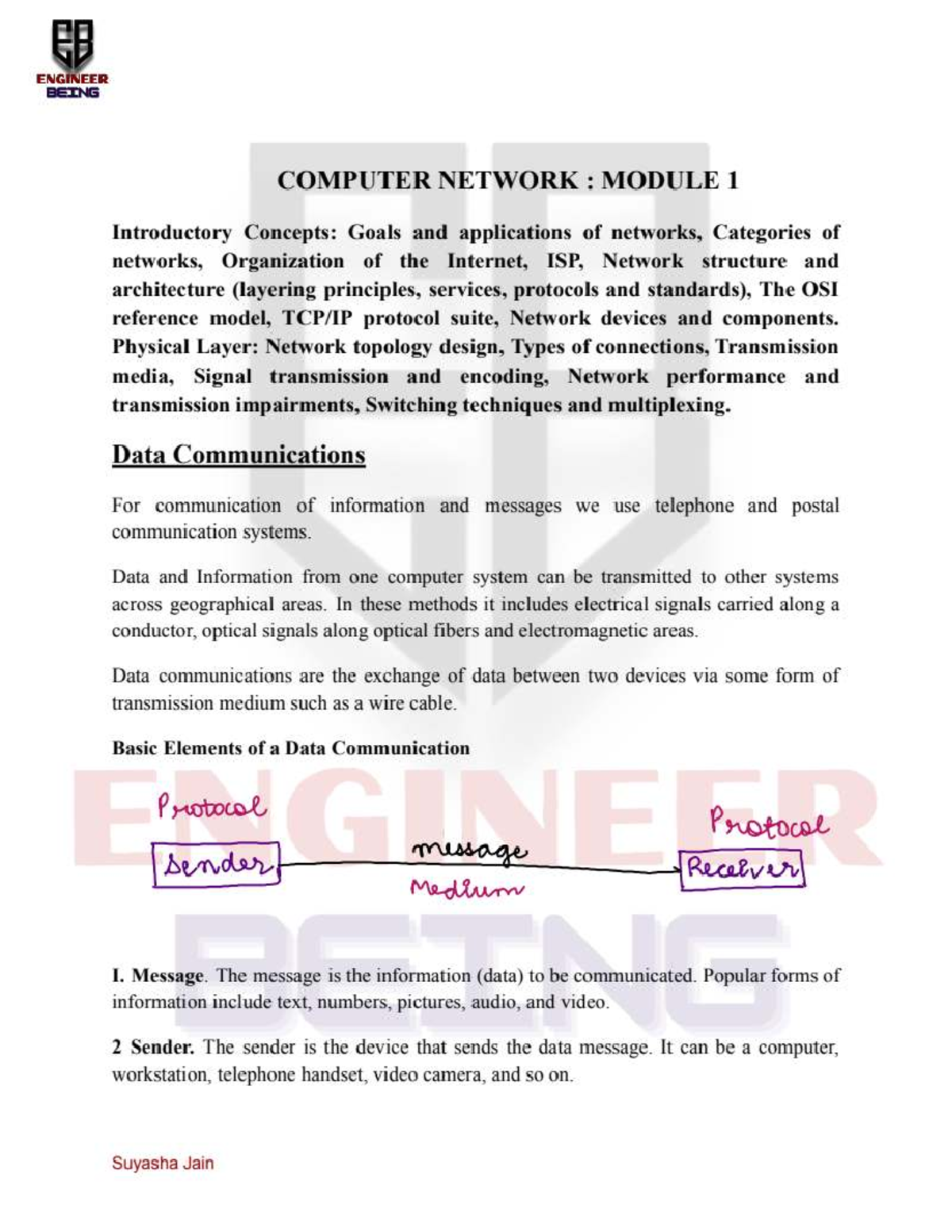 ENGR 101: Computer Networks - Module 1 Overview and Key Concepts - Studocu
