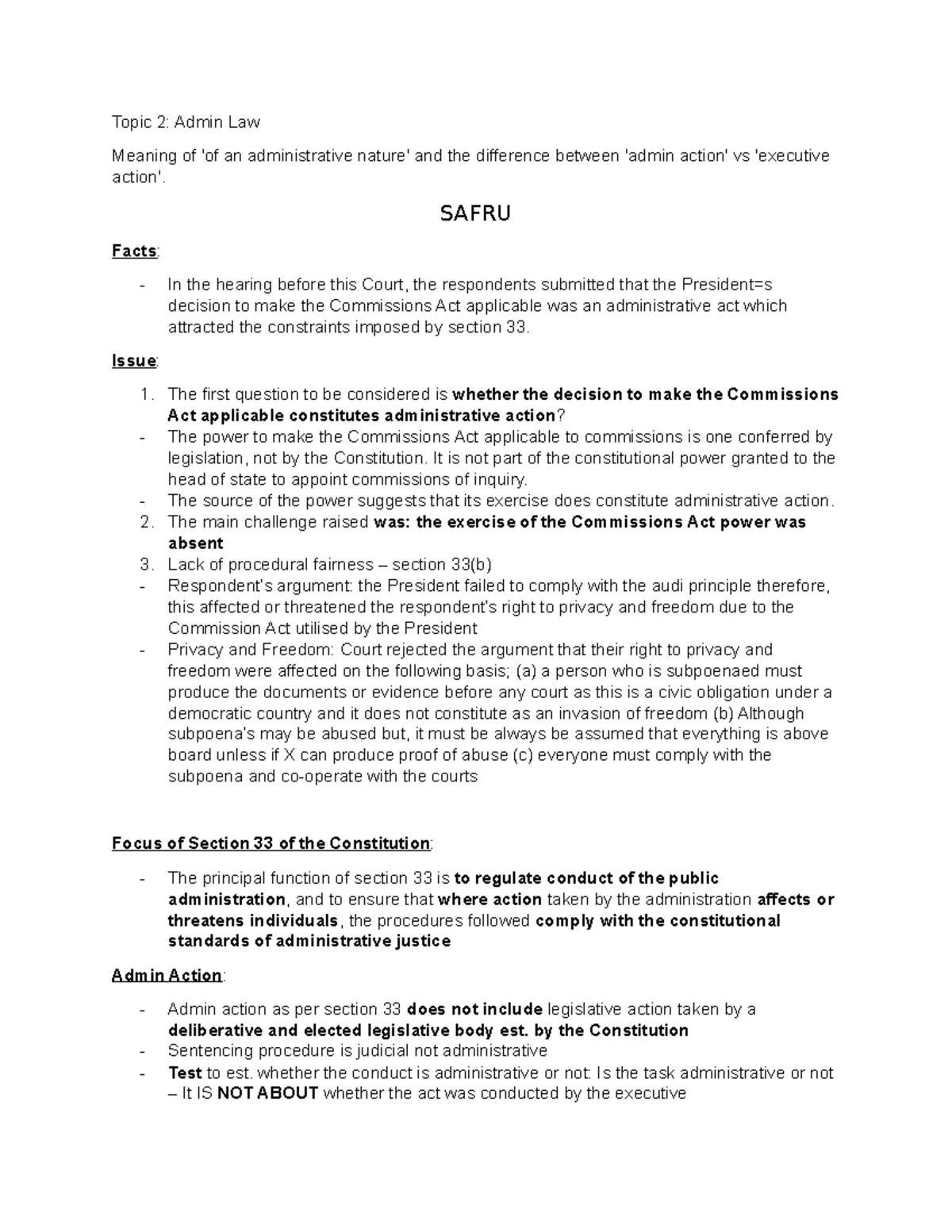 TOPIC 4: Procedural Fairness in Administrative Law (Admin T2) - Studocu