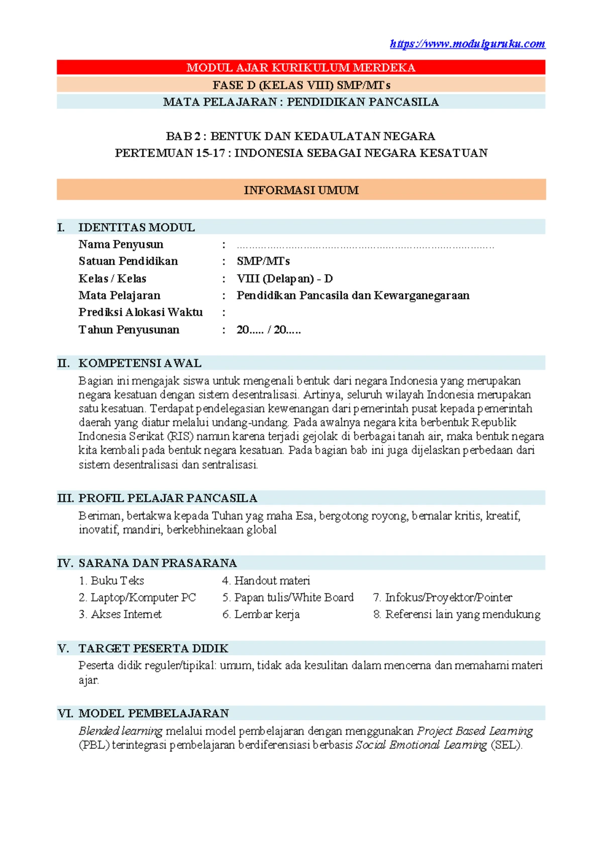 CAPAIAN PEMBELAJARAN PENDIDIKAN PANCASILA KELAS VII (PPKN) - Studocu