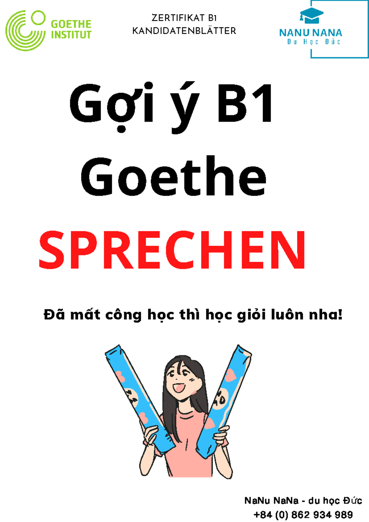 B1 Sprechen: Gợi Ý và Hướng Dẫn từ Nanu Nana - Studocu
