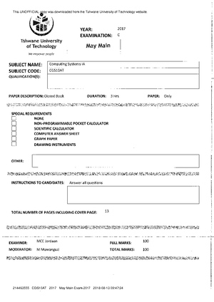 MIP exam - MIP Test2 - MIP exam Question 2 You are required to carry ...