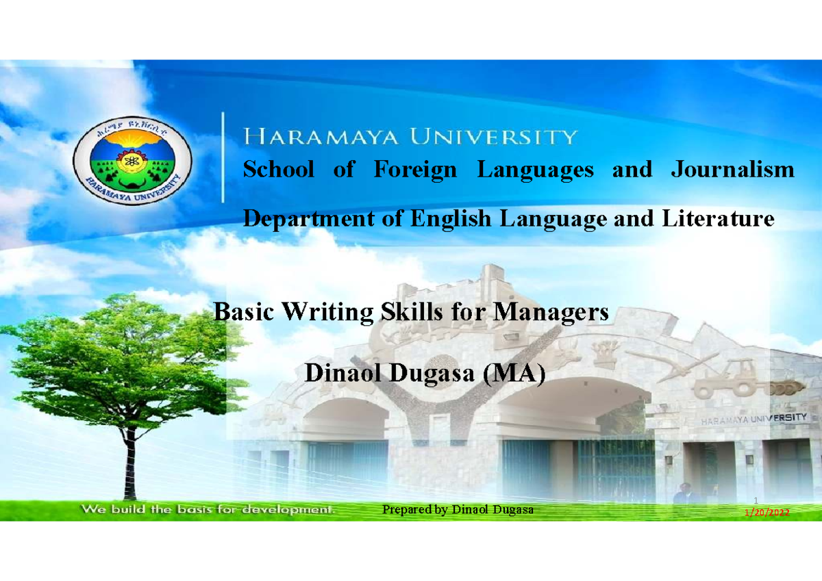 Basic Writing Skills for Managers: A Comprehensive Guide - Studocu