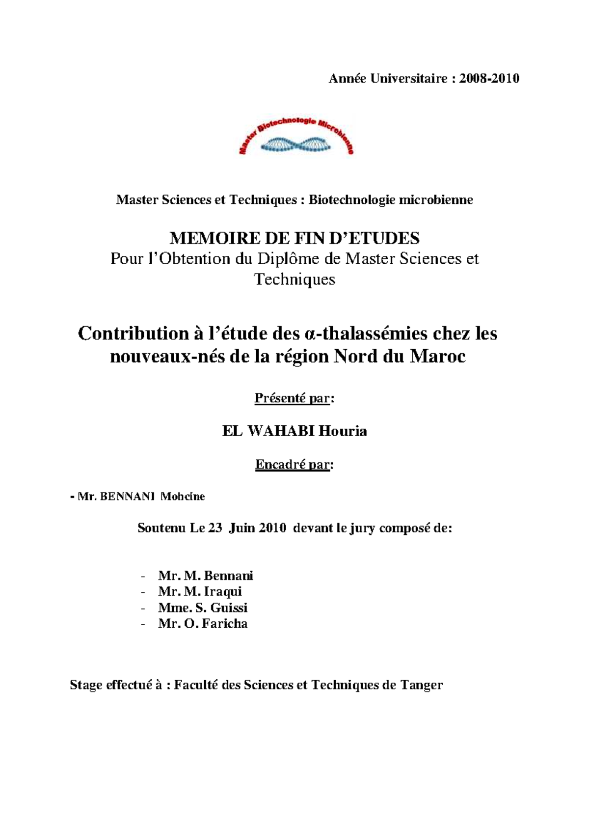 Contribution à l’étude des α-thalassémies chez les nouveaux-nés ...