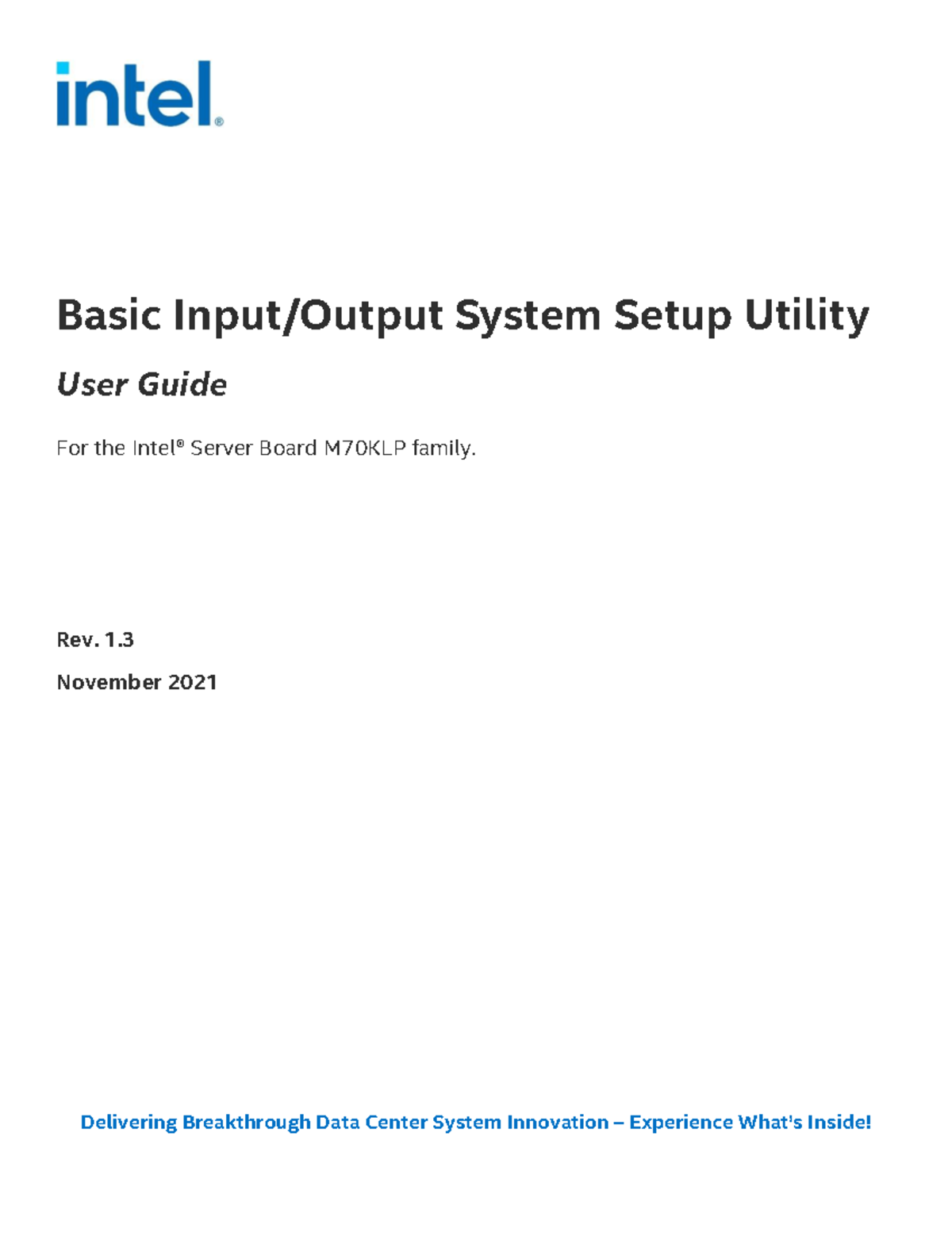 Intel M70KLP Family BIOS Setup Utility User Guide - Studocu