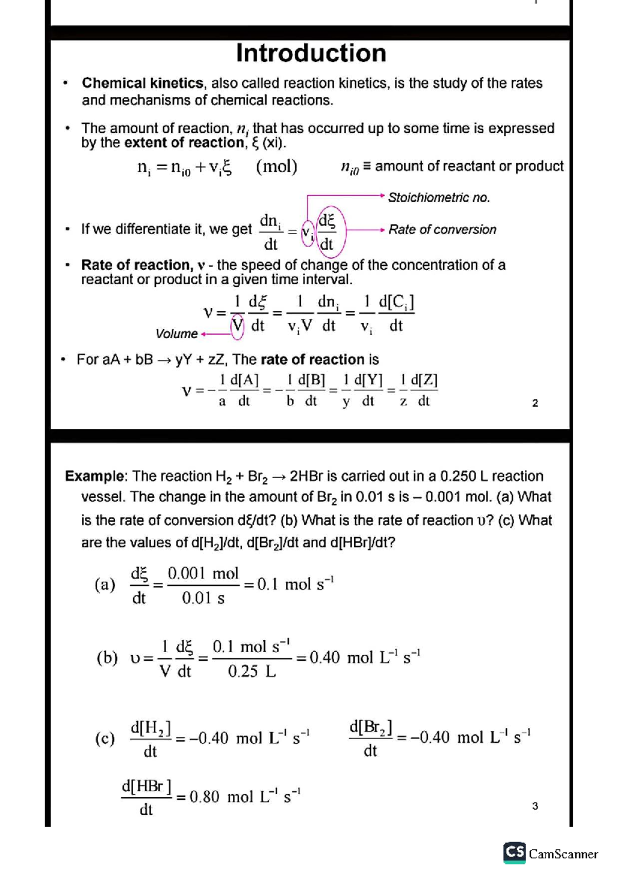 Chemical Kinetics Overview: Rates, Mechanisms, and Order (CHEM 101 ...