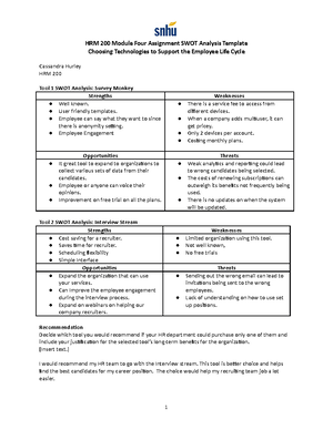 2-3 Assignment Module 2 coursework - Competency models can be useful for which of the following ...