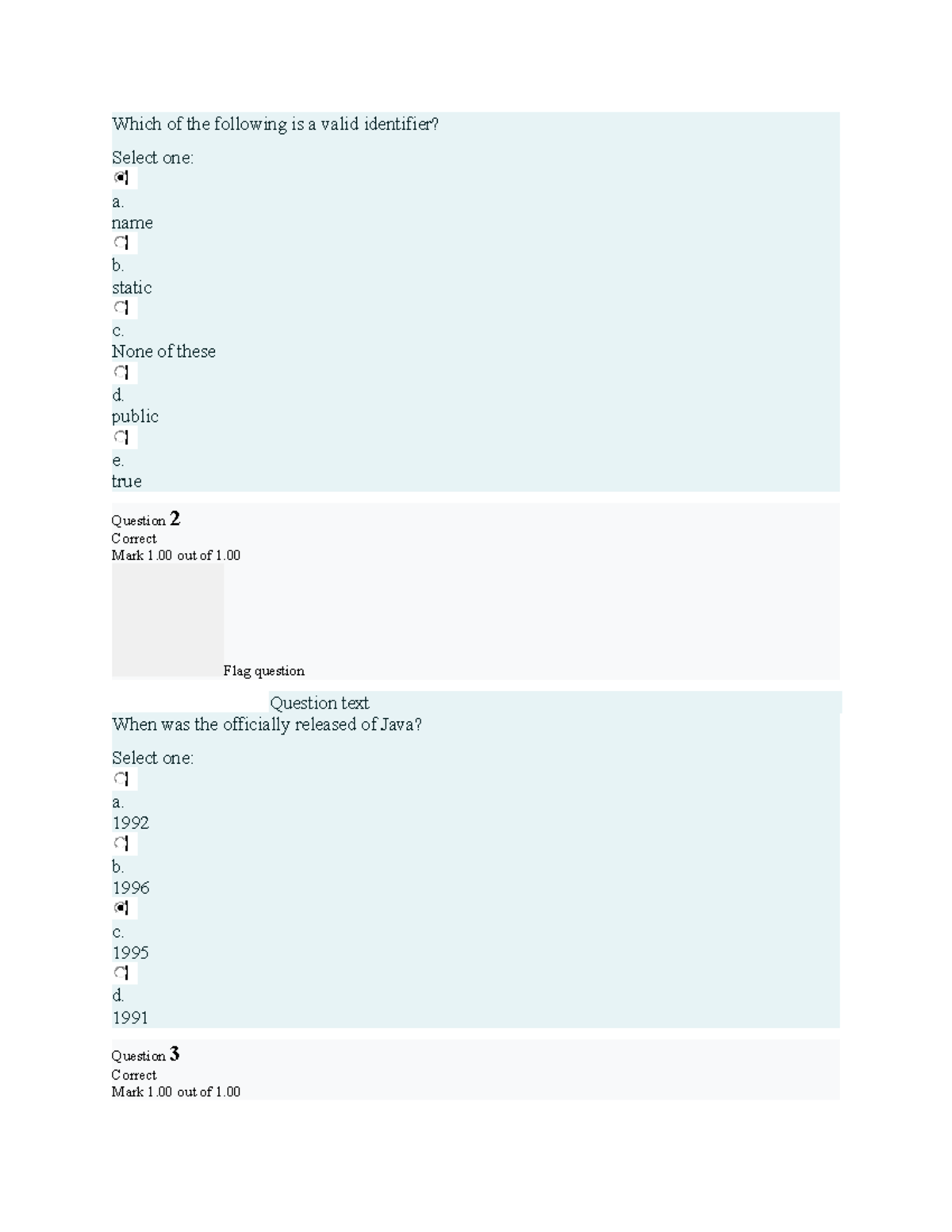 Java Fundamentals Quiz - Identifiers, Data Types, and Errors - Studocu