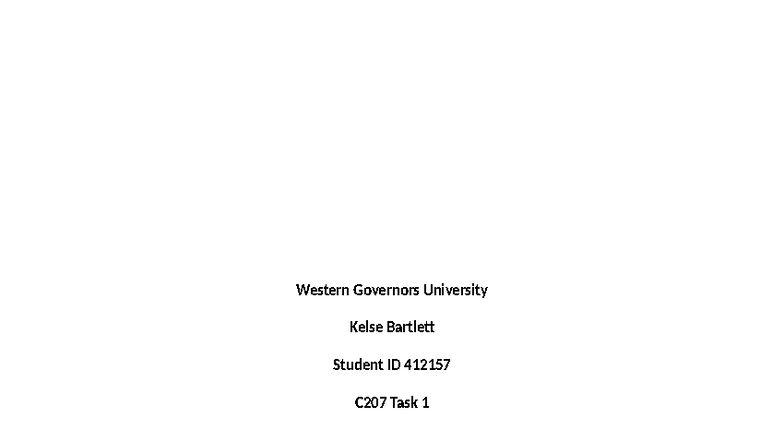 C207 Task 1: Analyzing Nurse Attrition with Linear Regression - Studocu