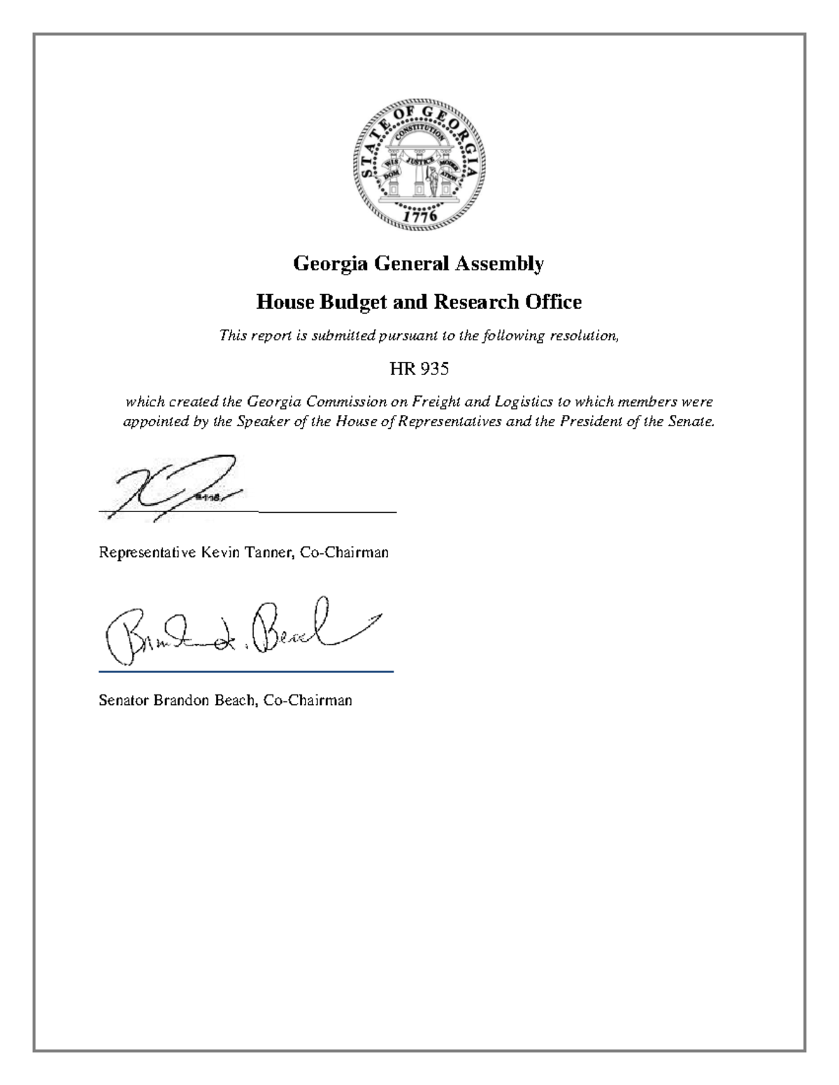 Georgia Freight and Logistics Final Report 2020 - Georgia General ...