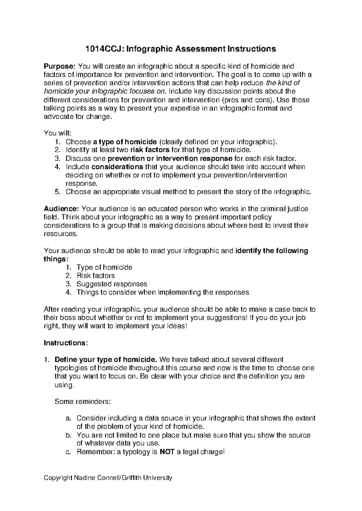 1014CCJ: Infographic Assessment on Homicide Prevention Strategies - Studocu