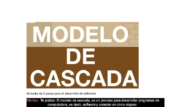 Lección 2: Modelo de Cascada en Desarrollo de Software - Studocu