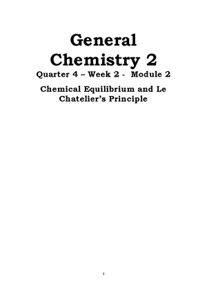 General Chemistry 2 Reviewer Chapters 1 5 - REVIEWER: GENERAL CHEMISTRY ...