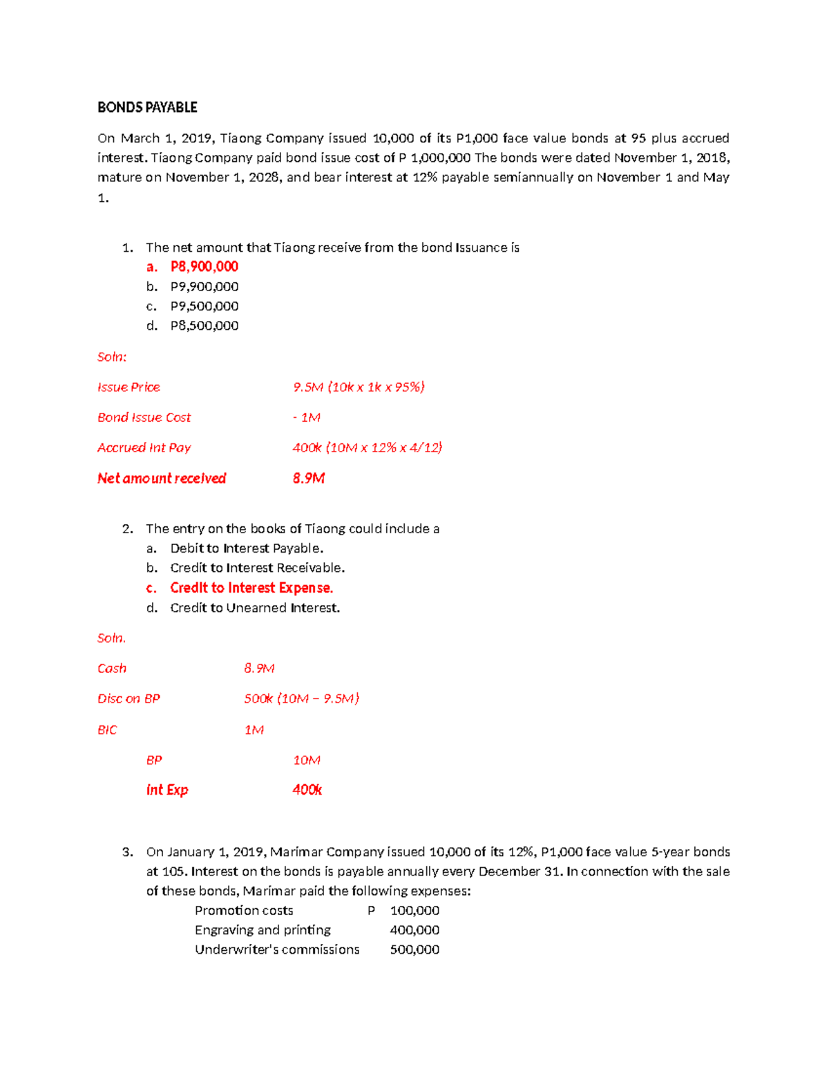 Bonds Payable: Key Concepts and Calculations in Accounting - Studocu