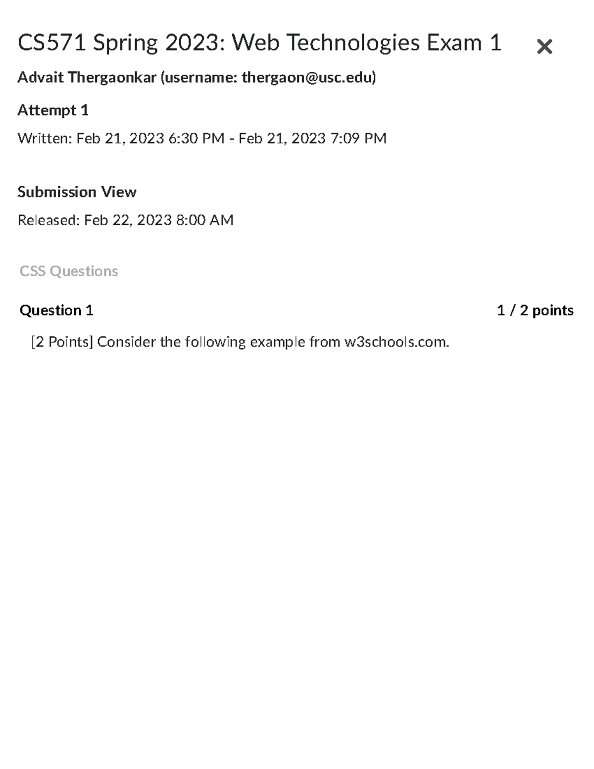 CS571 Sp23 Midterm Exam 1: Web Technologies Overview and Questions - Studocu