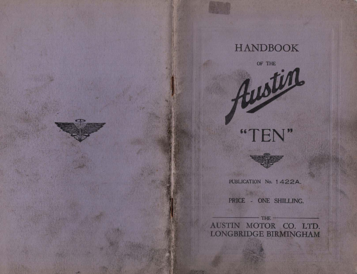 Austin TEN Handbook: Comprehensive Guide to Maintenance and Operation ...