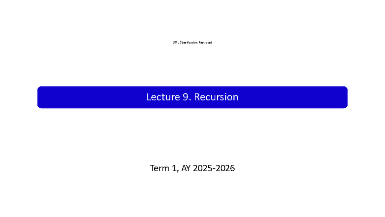 SMU 9 Recursion Lecture Notes: Sequences & Recurrence Relations - Studocu