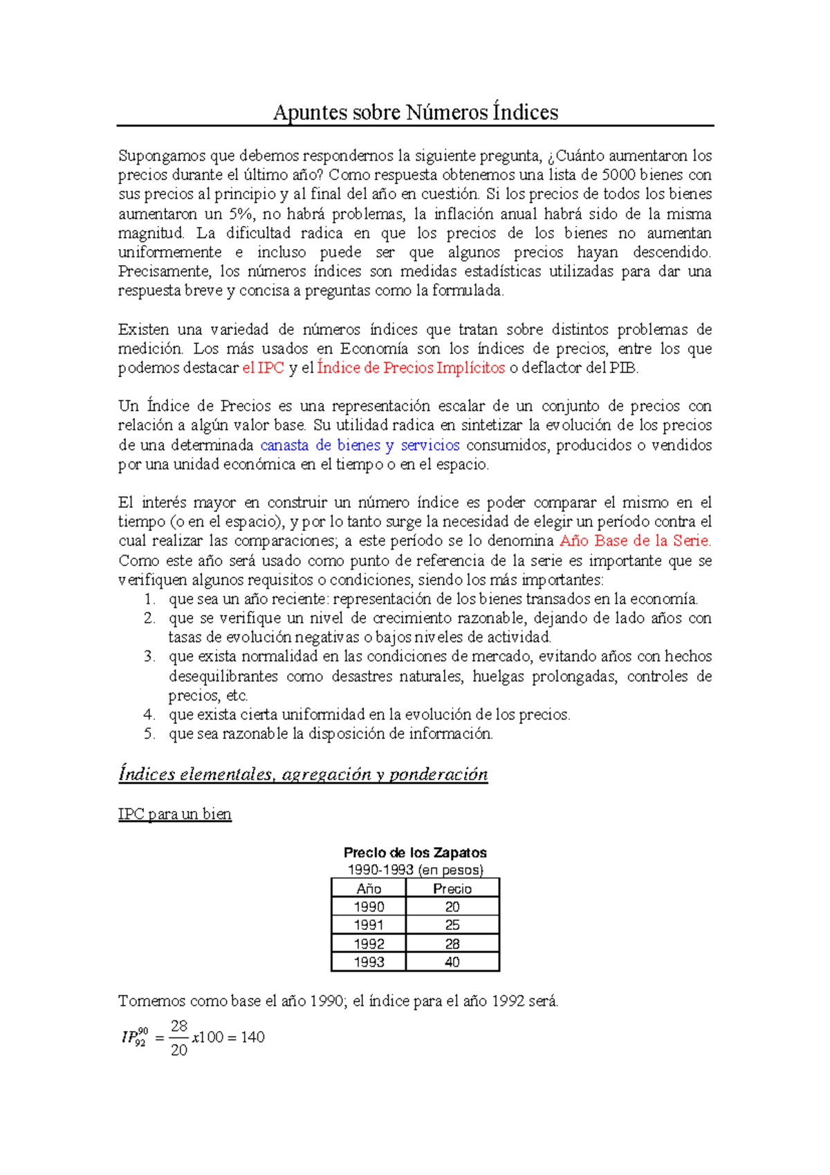 5-Apuntes sobre Números Índices: Análisis de Precios y Inflación - Studocu
