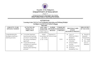 Class Observation Lesson Plan on Mathematics 4 First Quarter 1 Order of ...