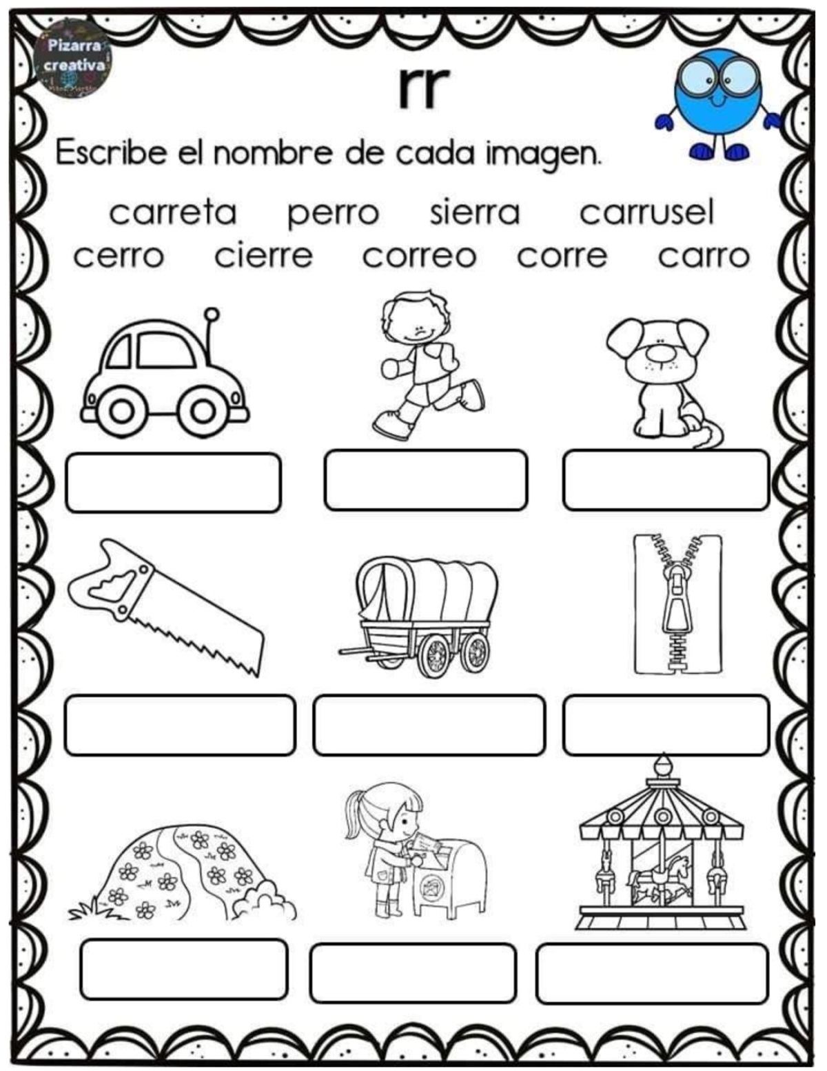 Palabras con doble rr - Material Didáctico - Pizarra creativa rr ...