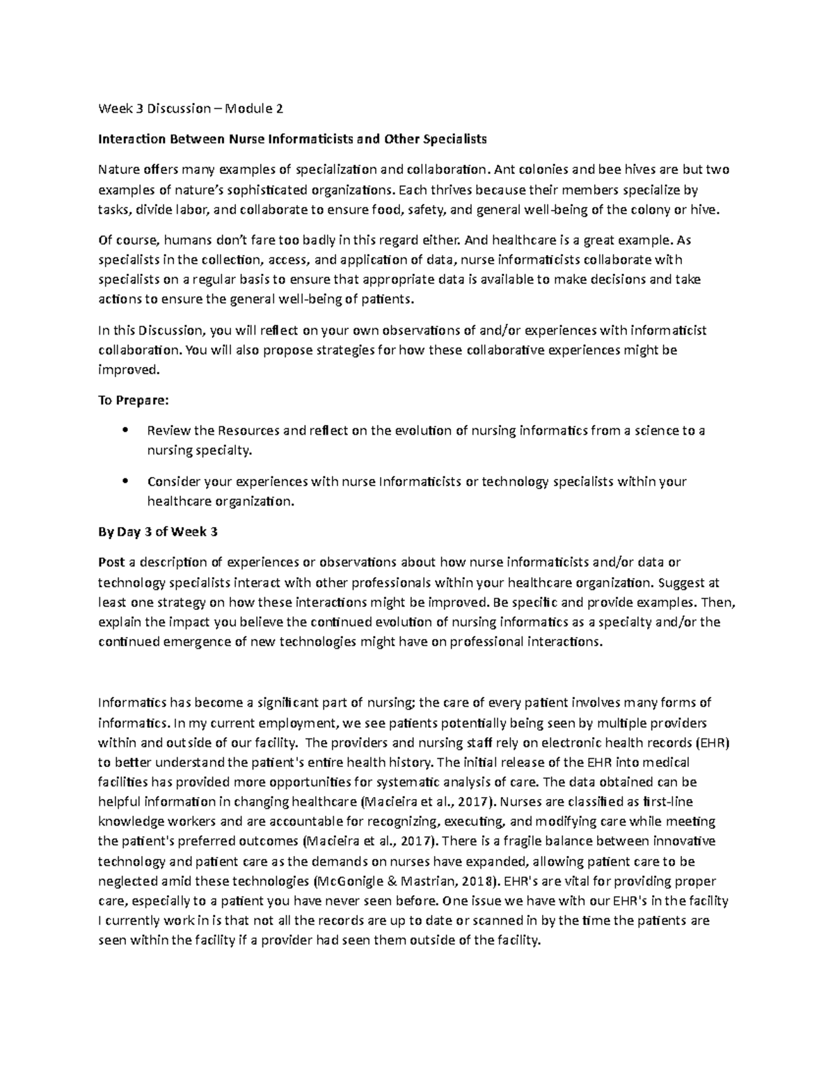 Week 3 Discussion – Module 2 Tech - Week 3 Discussion – Module 2 ...