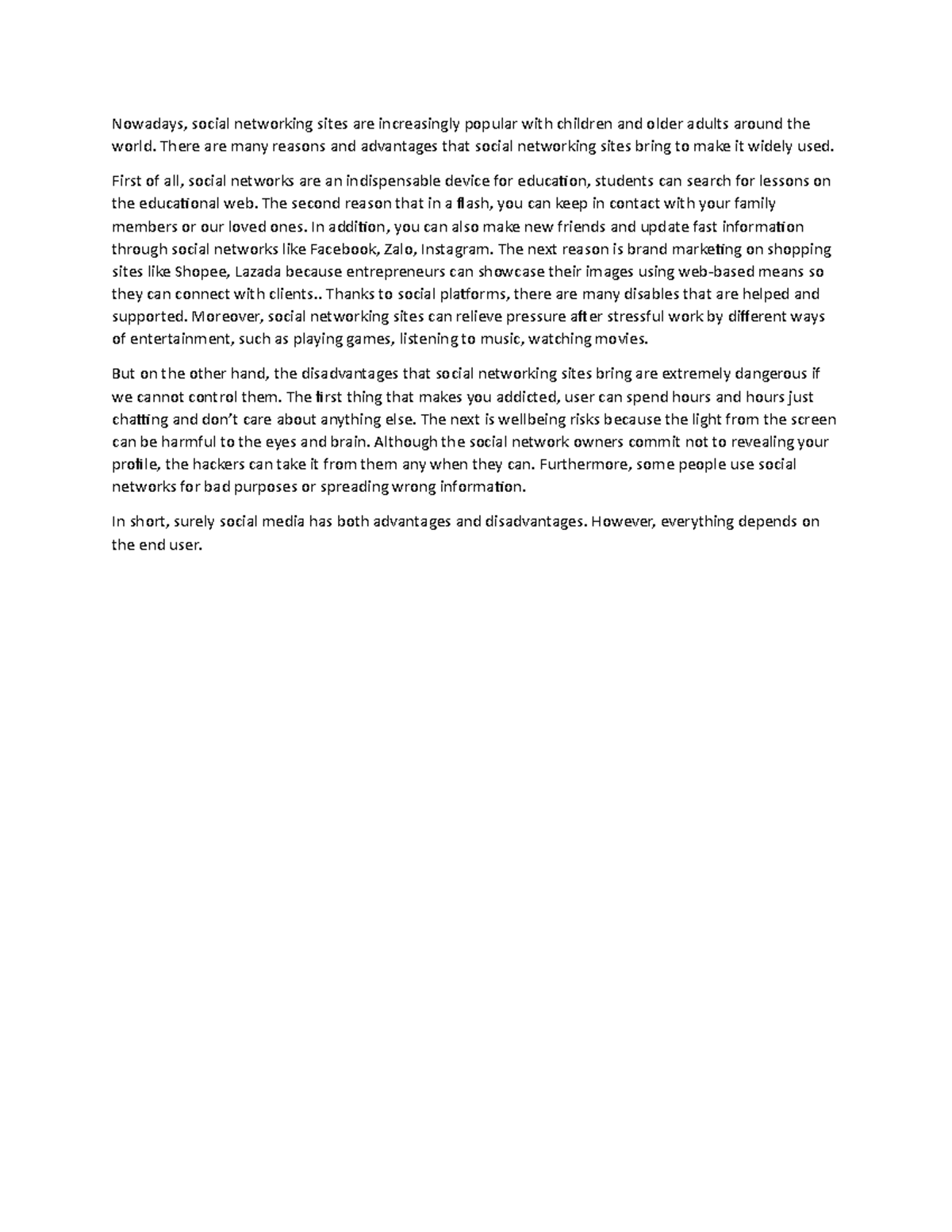 Speaking - zazaz - Nowadays, social networking sites are increasingly ...