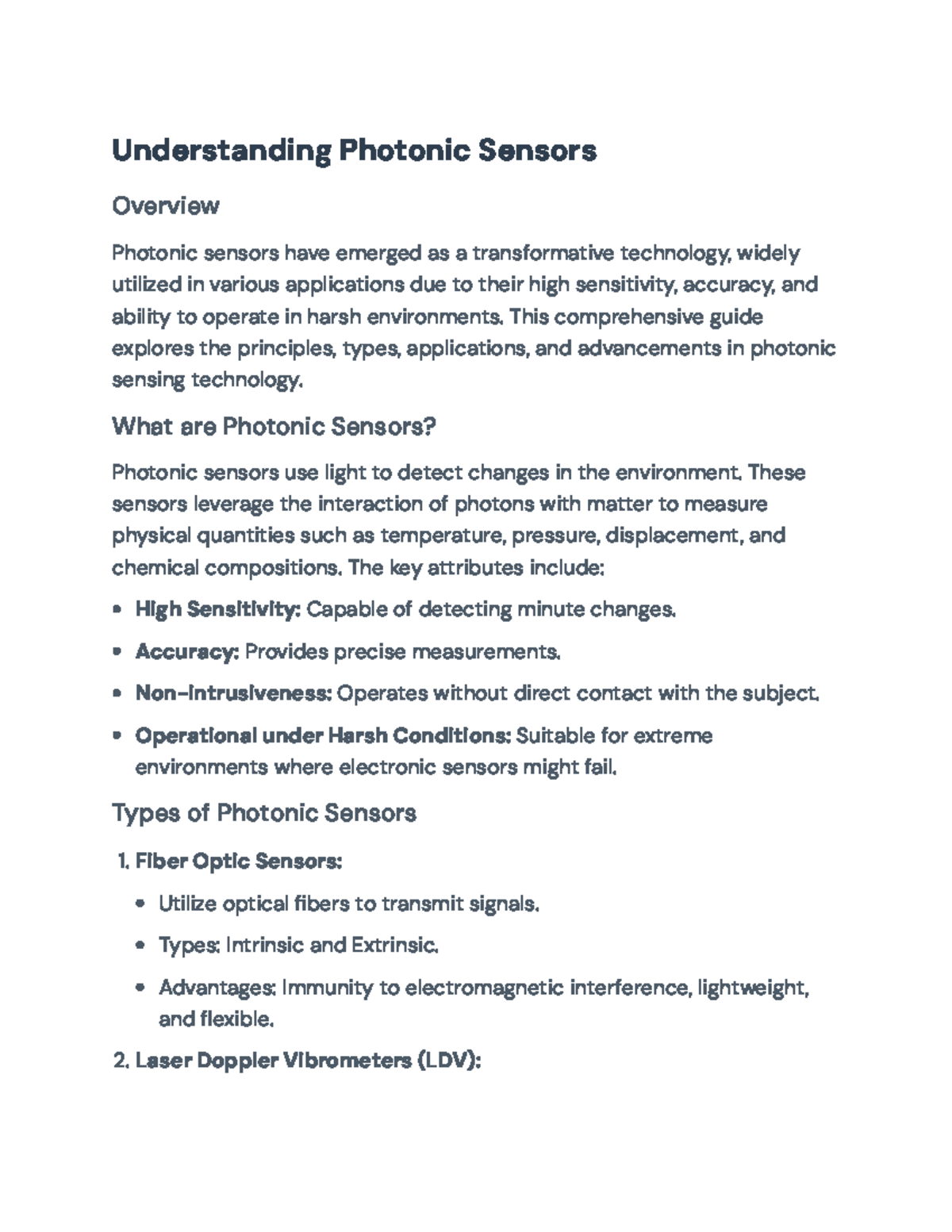 Understanding Photonic Sensors: Types, Applications & Advancements ...