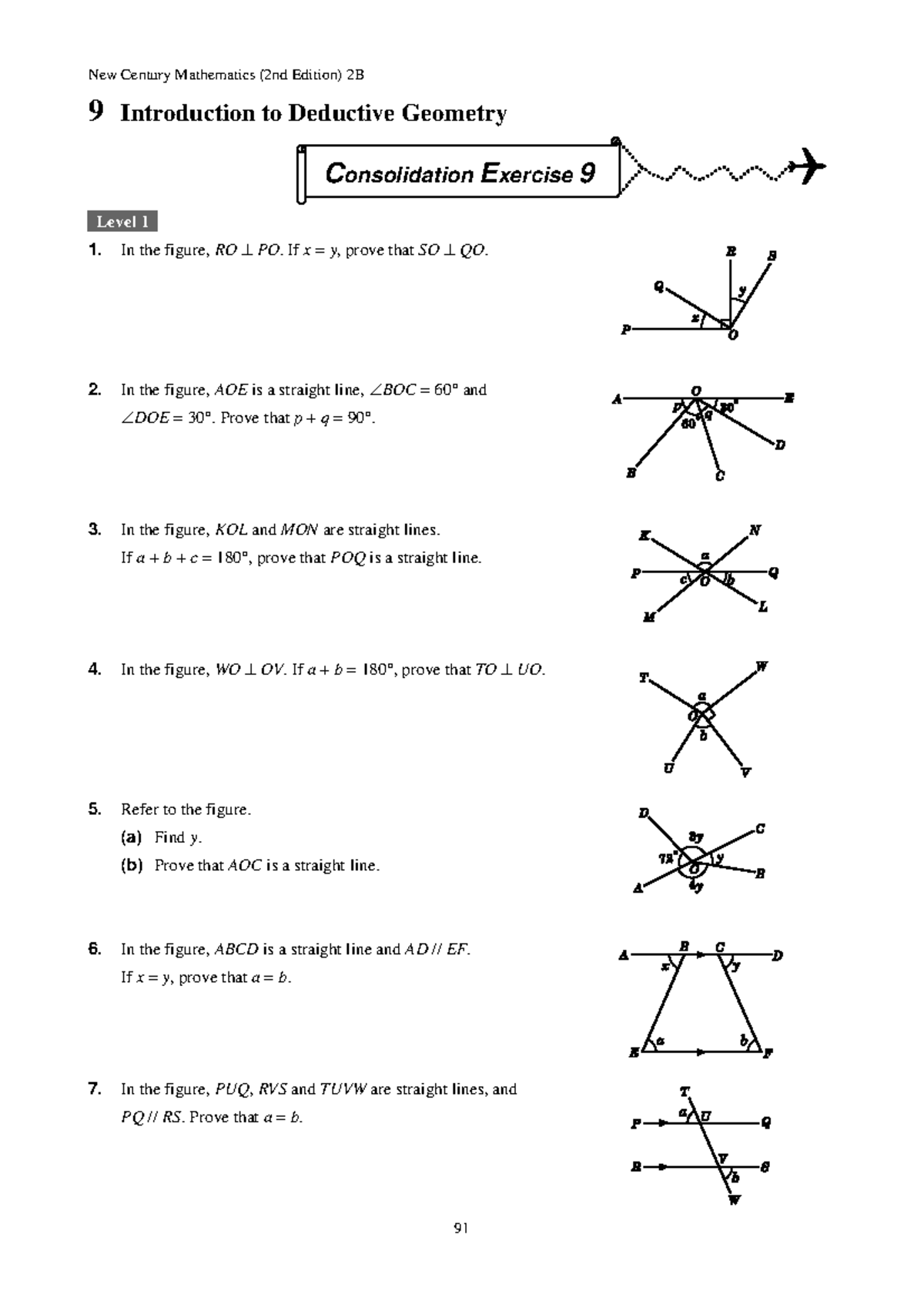Chapter 9 Deductive Geometry - New Century Mathematics (2nd Edition) 2B ...